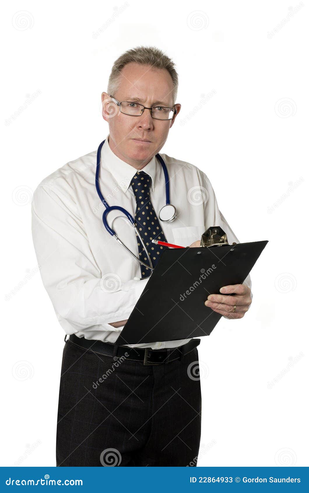 Male Doctor Isolated on White Stock Image - Image of indoors, face ...