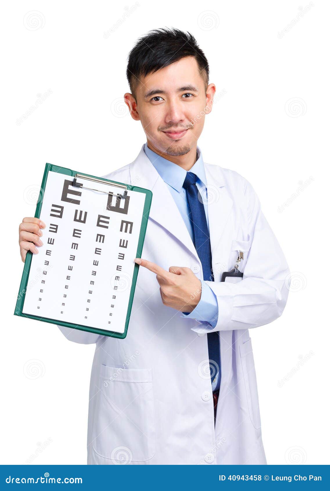 Male Doctor Keeping Optometry Chart Stock Photo - Image of isolated ...