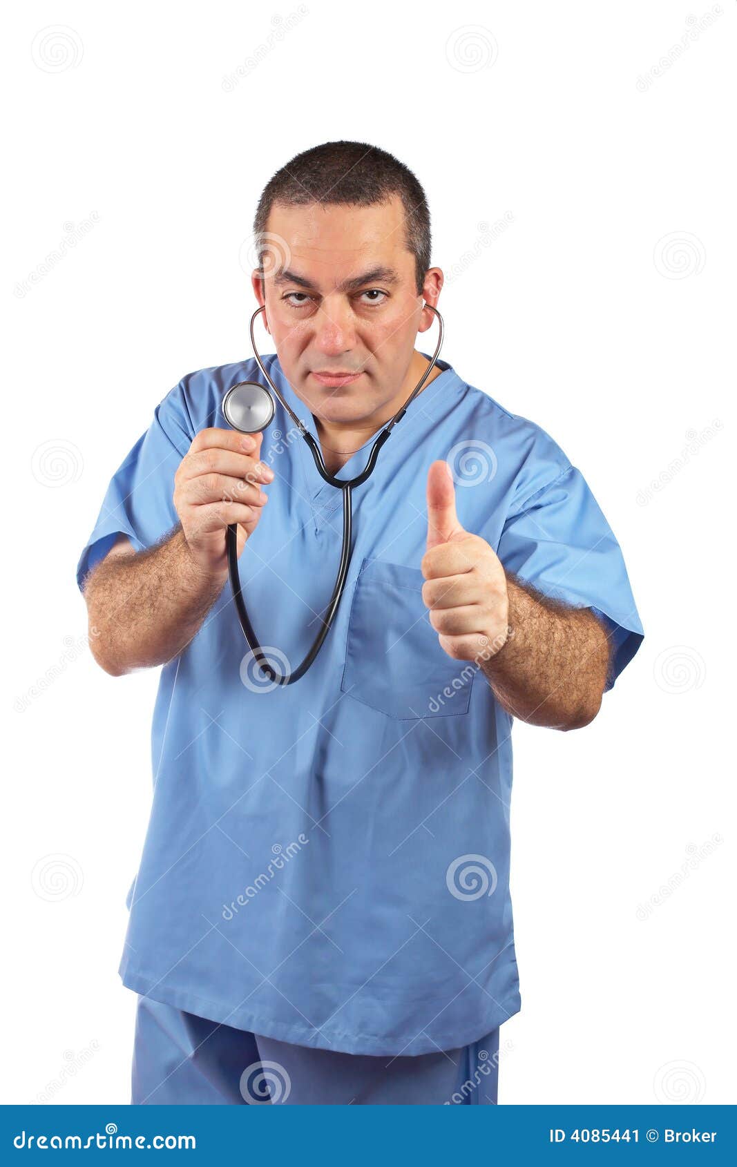 Male Doctor with Stethoscope Stock Image - Image of hospital, diagnose ...