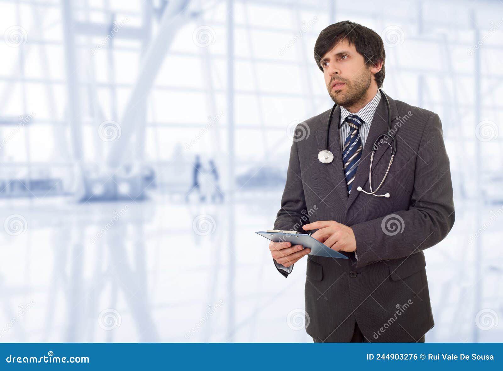 Doctor Thinking at the Hospital Stock Photo - Image of expertise ...