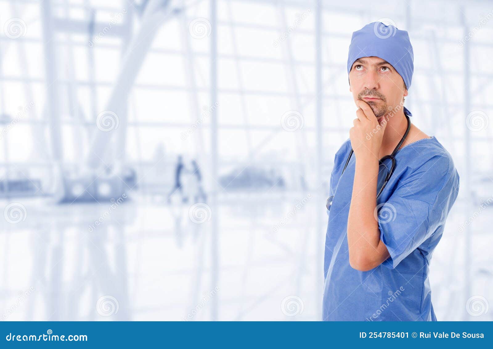 Doctor Thinking at the Hospital Stock Image - Image of medicine, nurse ...