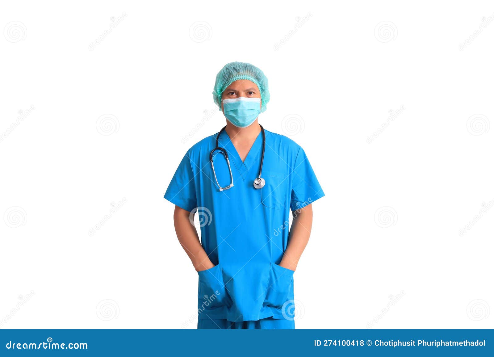 Male Doctor Wearing Blue Suit Stock Photo - Image of specialist ...