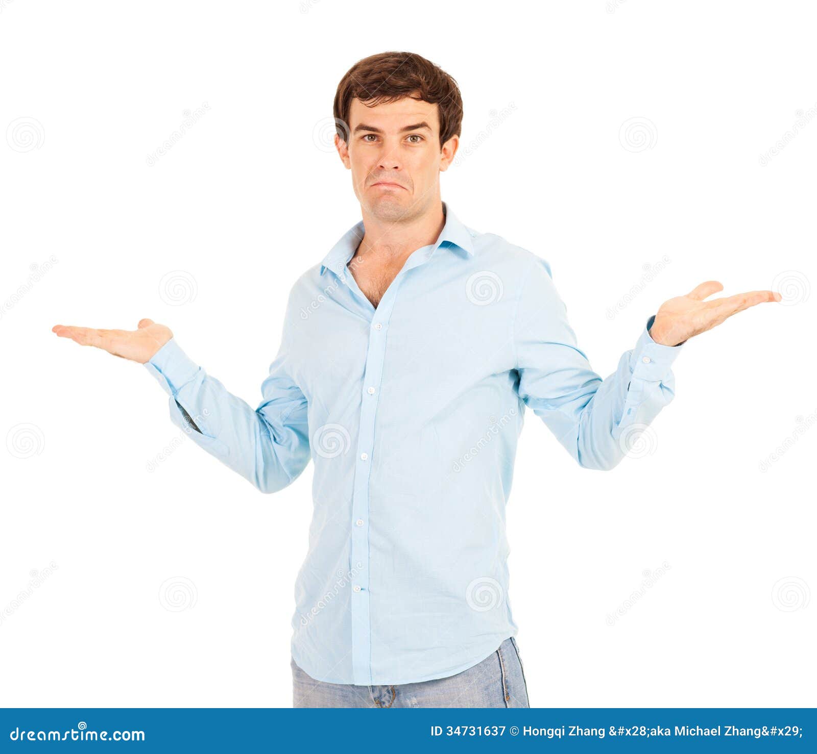 Male don t know what to do stock image. Image of posing - 34731637