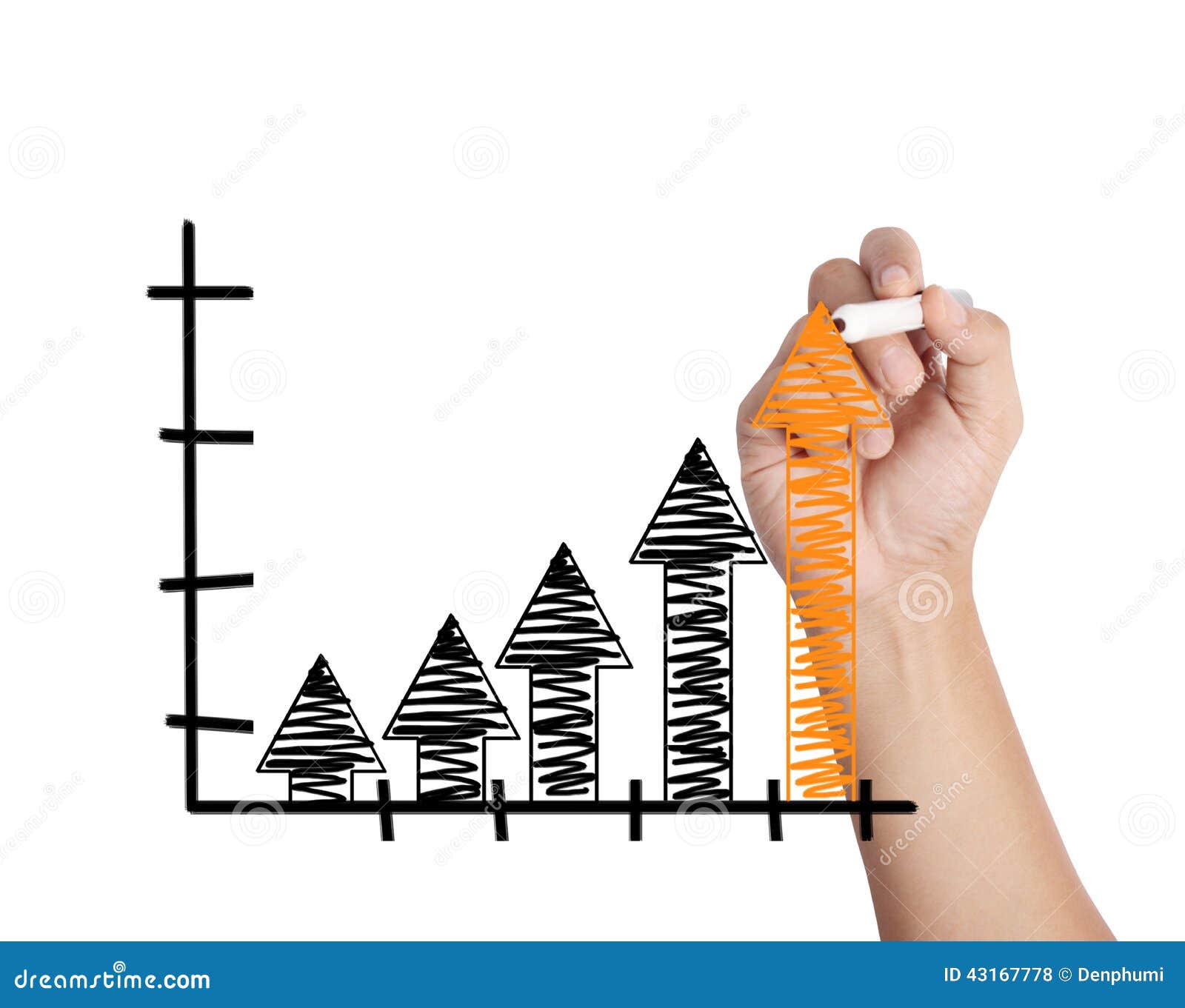 Male drawing a graph stock photo. Image of drawing, fingers - 43167778