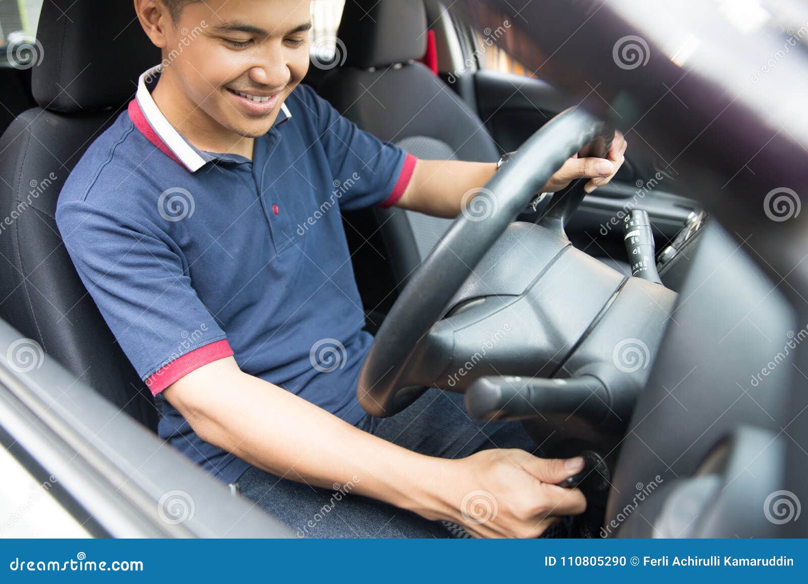 Turning the car engine on stock photo. Image of start - 110805290