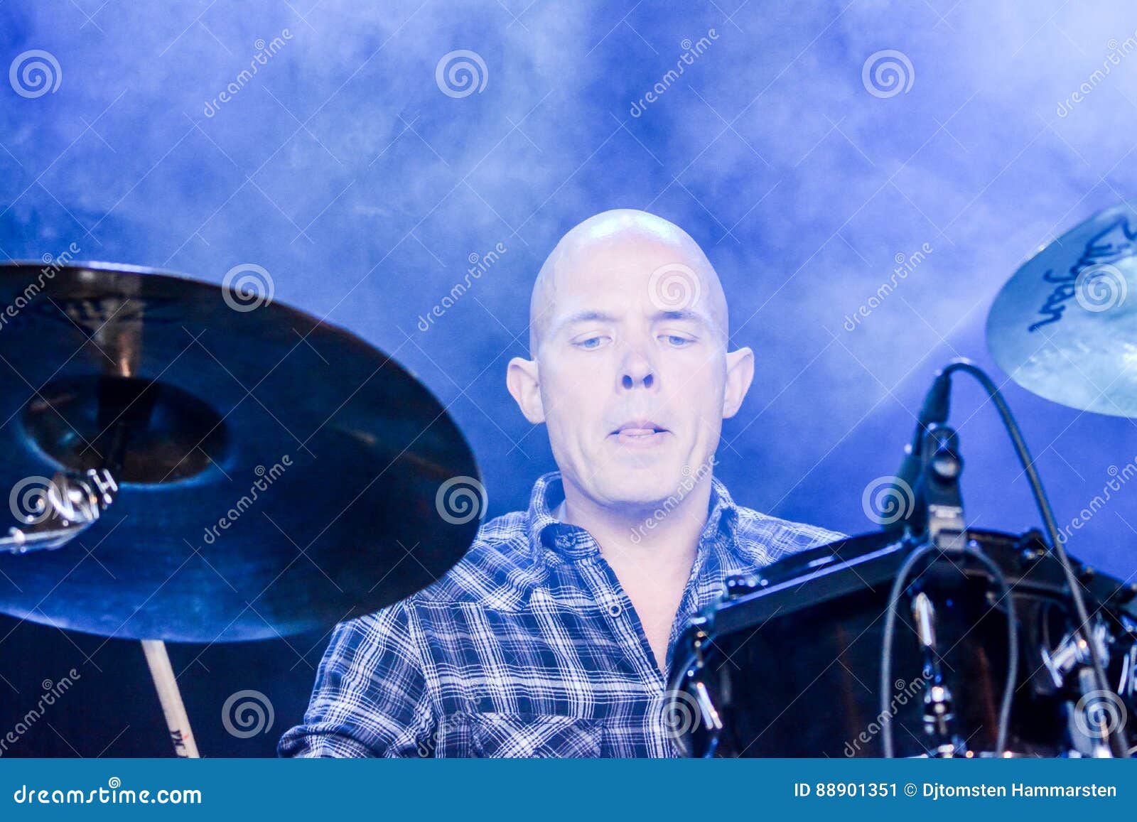 Male drummer editorial photo. Image of drums, bald, rhythm - 88901351