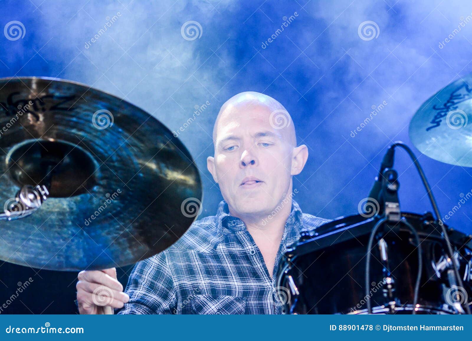 Male drummer editorial stock photo. Image of music, cymbals - 88901478