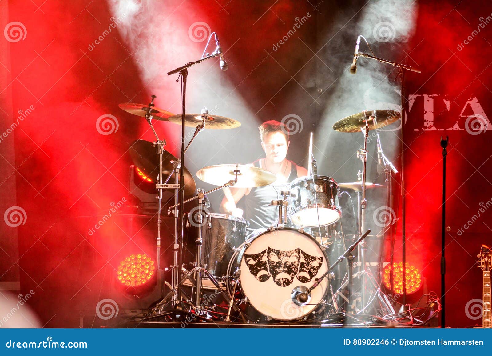 Male drummer editorial photo. Image of grin, cymbal, loud - 88902246