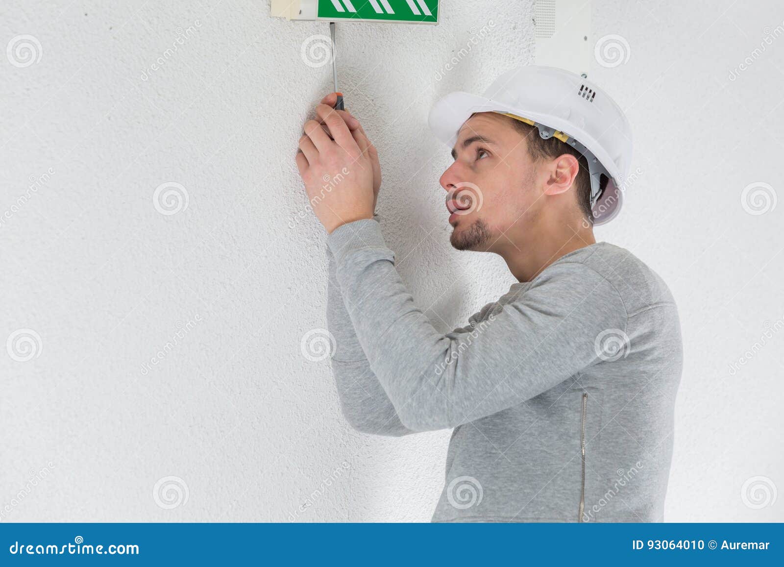 Man Fixing Electric Light Meter Stock Photography | CartoonDealer.com ...