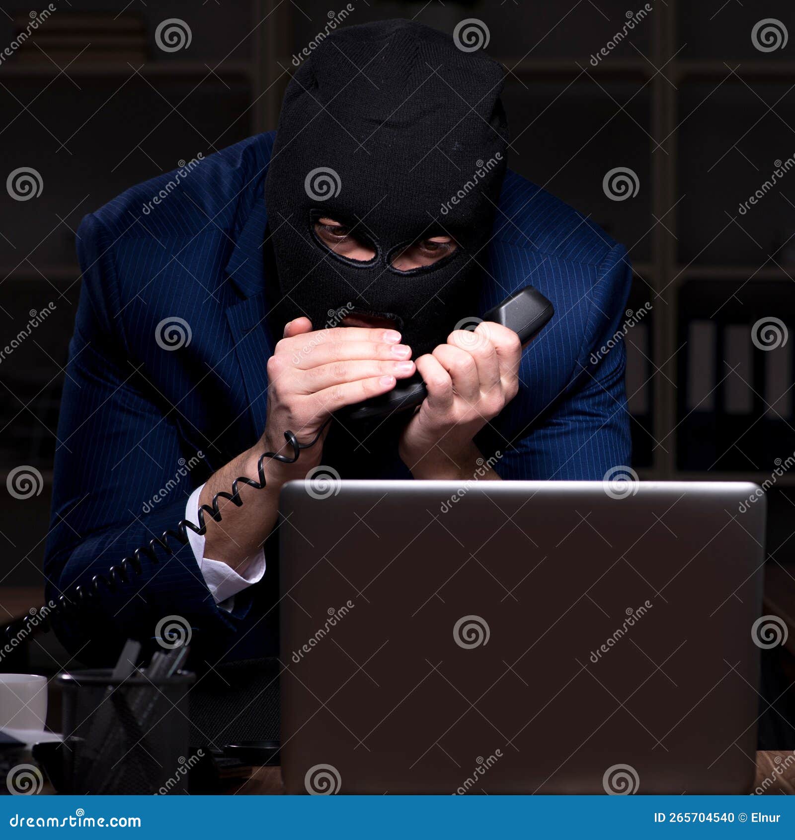 Male Employee Stealing Information in the Office Night Time Stock Photo ...