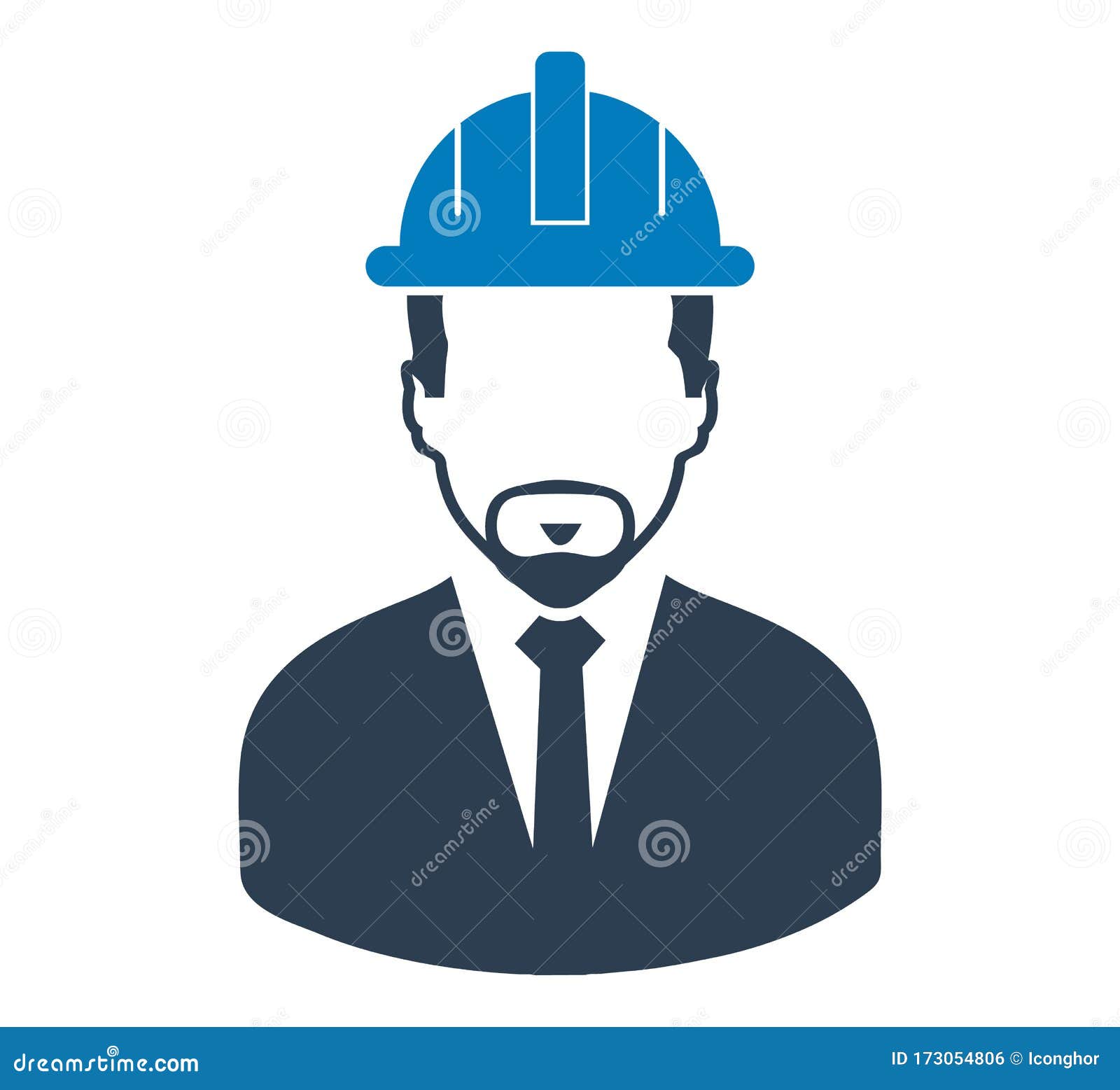Male Engineer Icon. stock vector. Illustration of engineer - 173054806