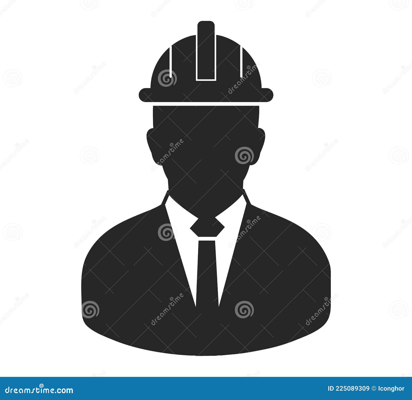 Male Engineer Icon. stock vector. Illustration of graphic - 225089309