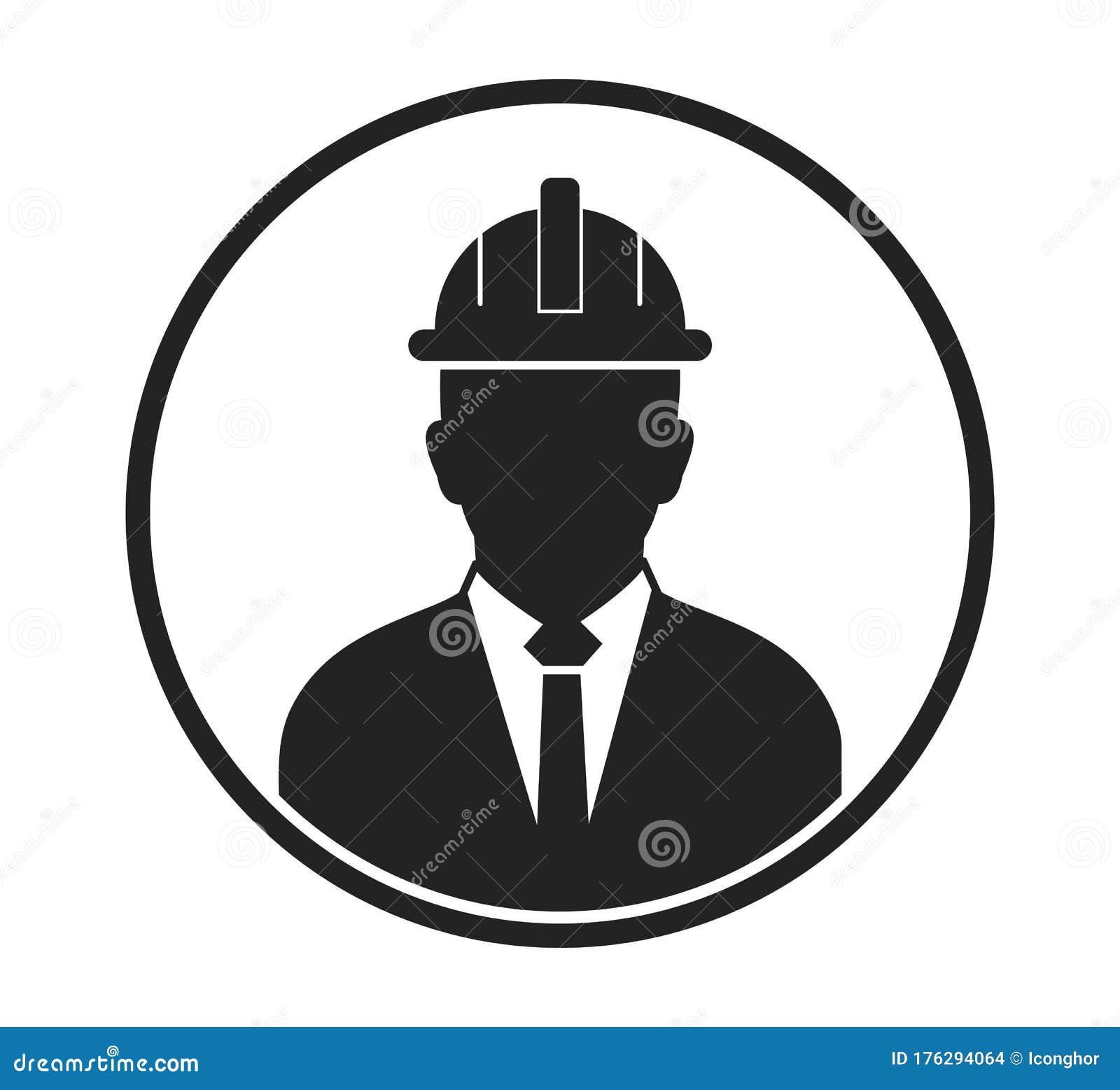 Male Engineer Profile Icon. Stock Vector - Illustration of abstract ...