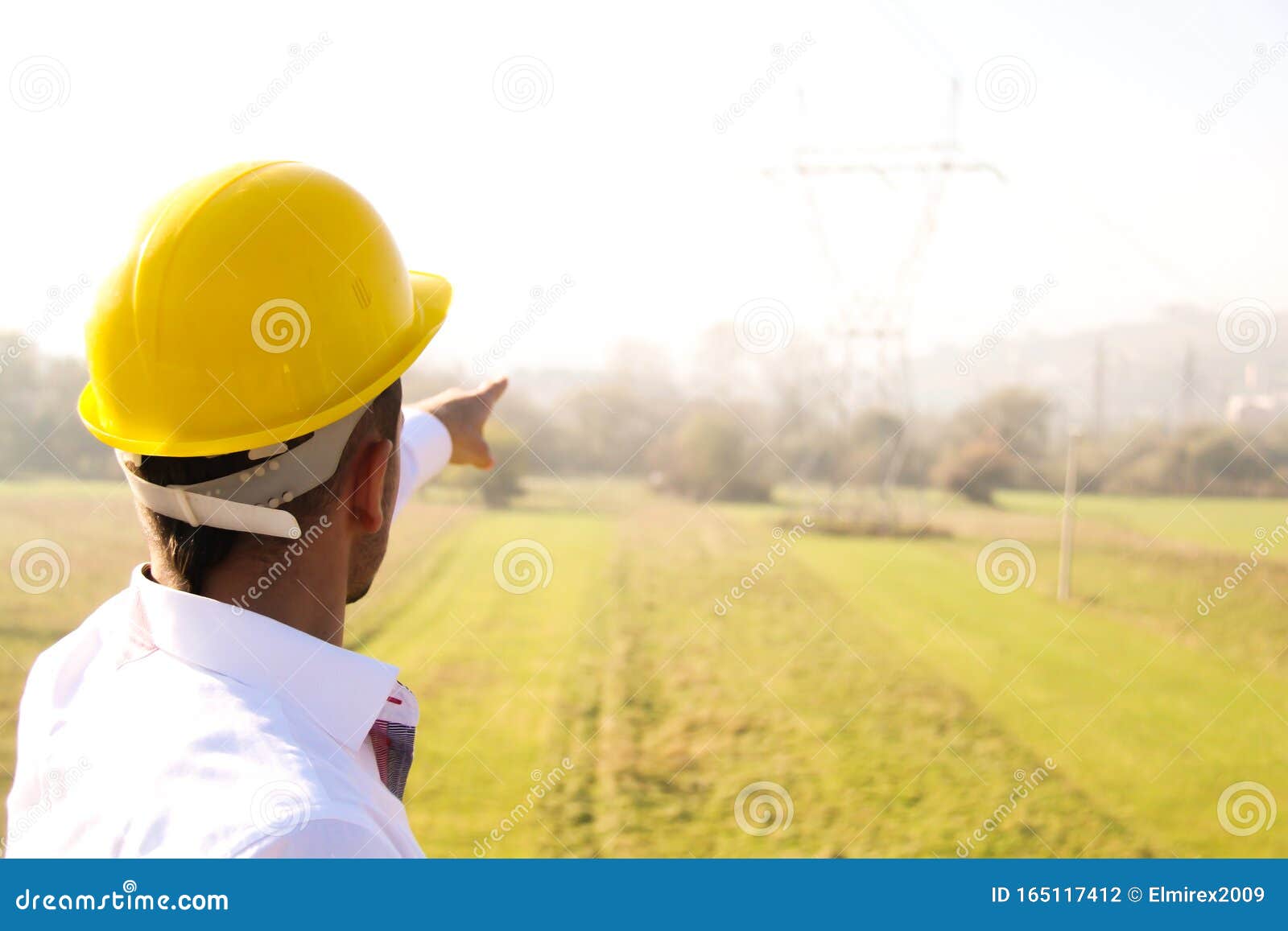 Male Engineer Standing at Electricity Station Stock Photo - Image of ...