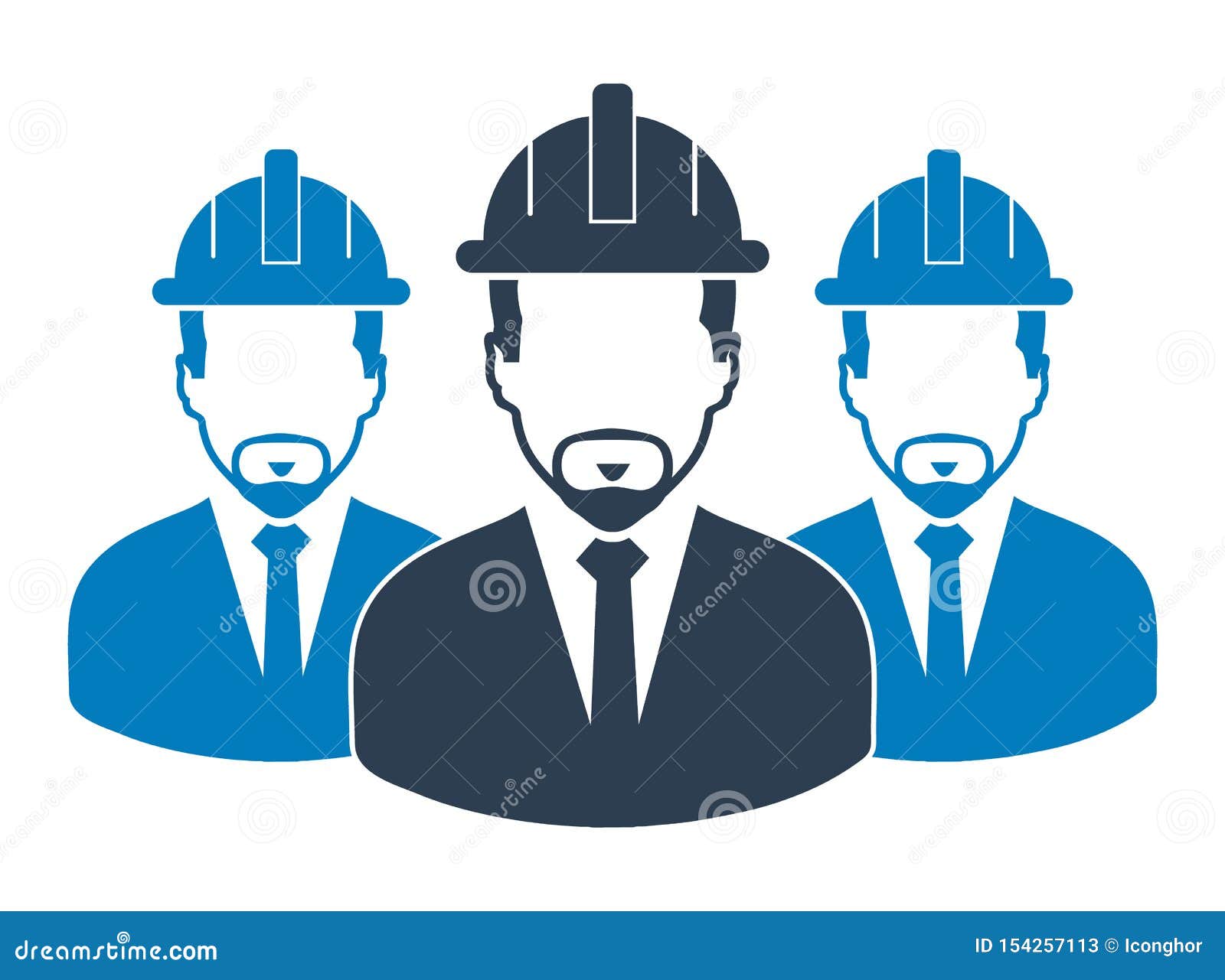 Male Engineer Team Icon. stock vector. Illustration of decoration ...