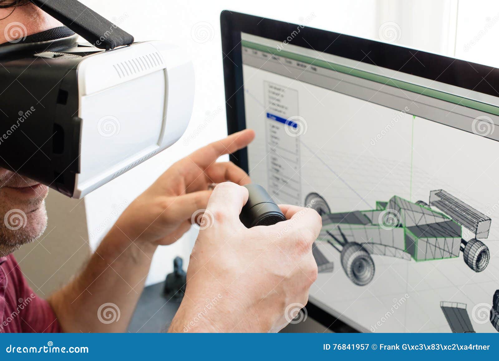 Male Engineer with VR Glasses Stock Image - Image of male, innovation ...