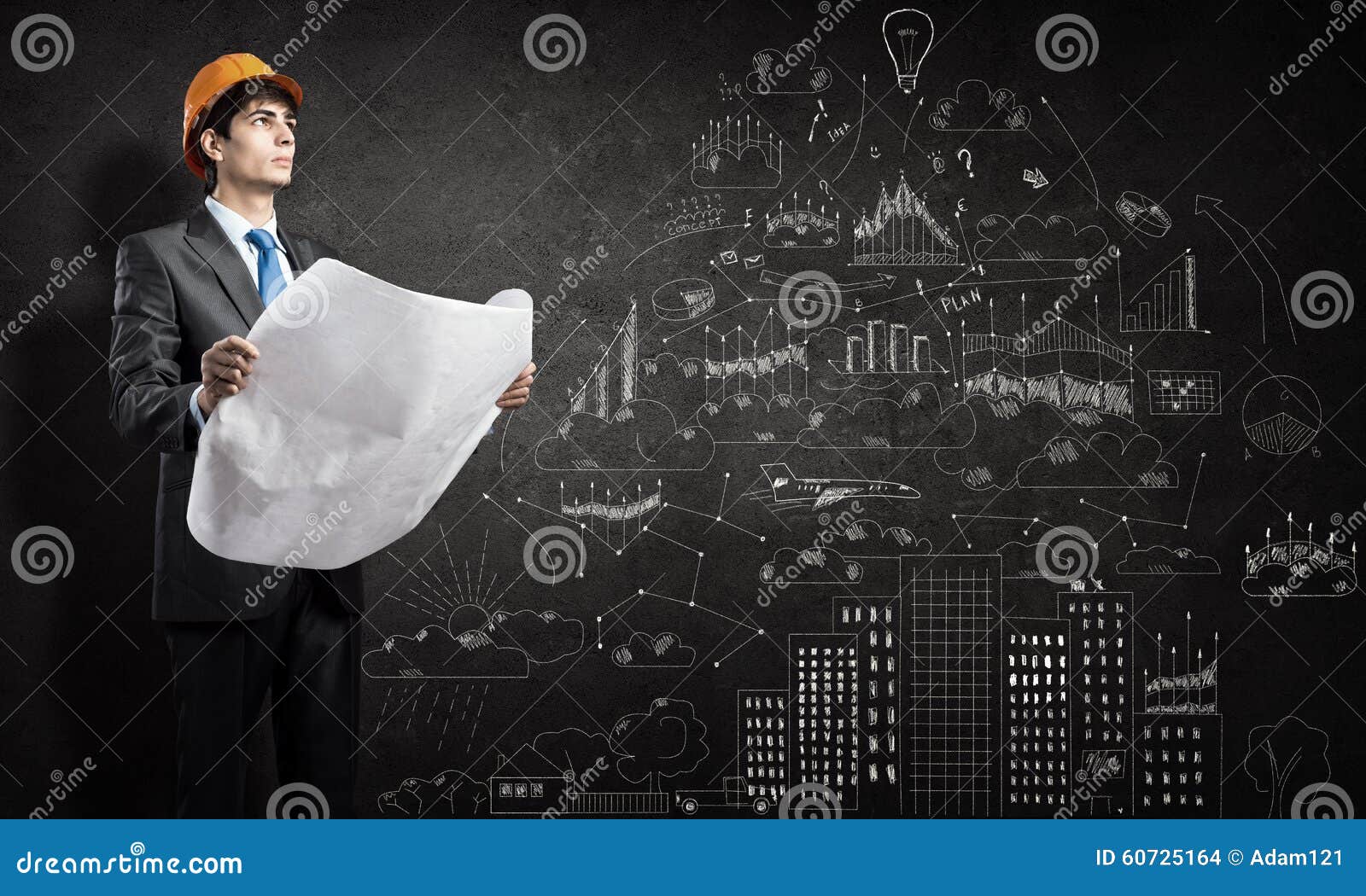 Male engineer stock photo. Image of engineering, hardhat - 60725164