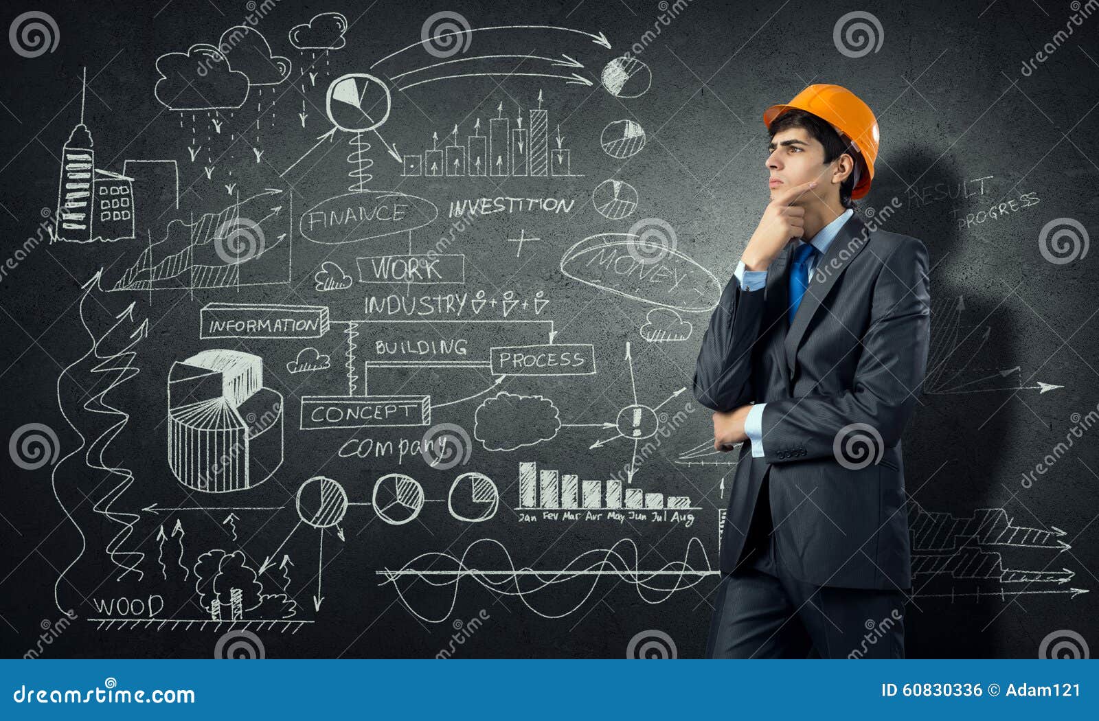 Male engineer stock photo. Image of hardhat, cewment - 60830336