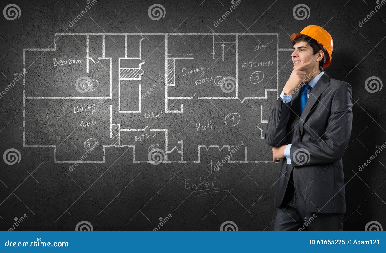 Male engineer stock image. Image of construction, intelligent - 61655225
