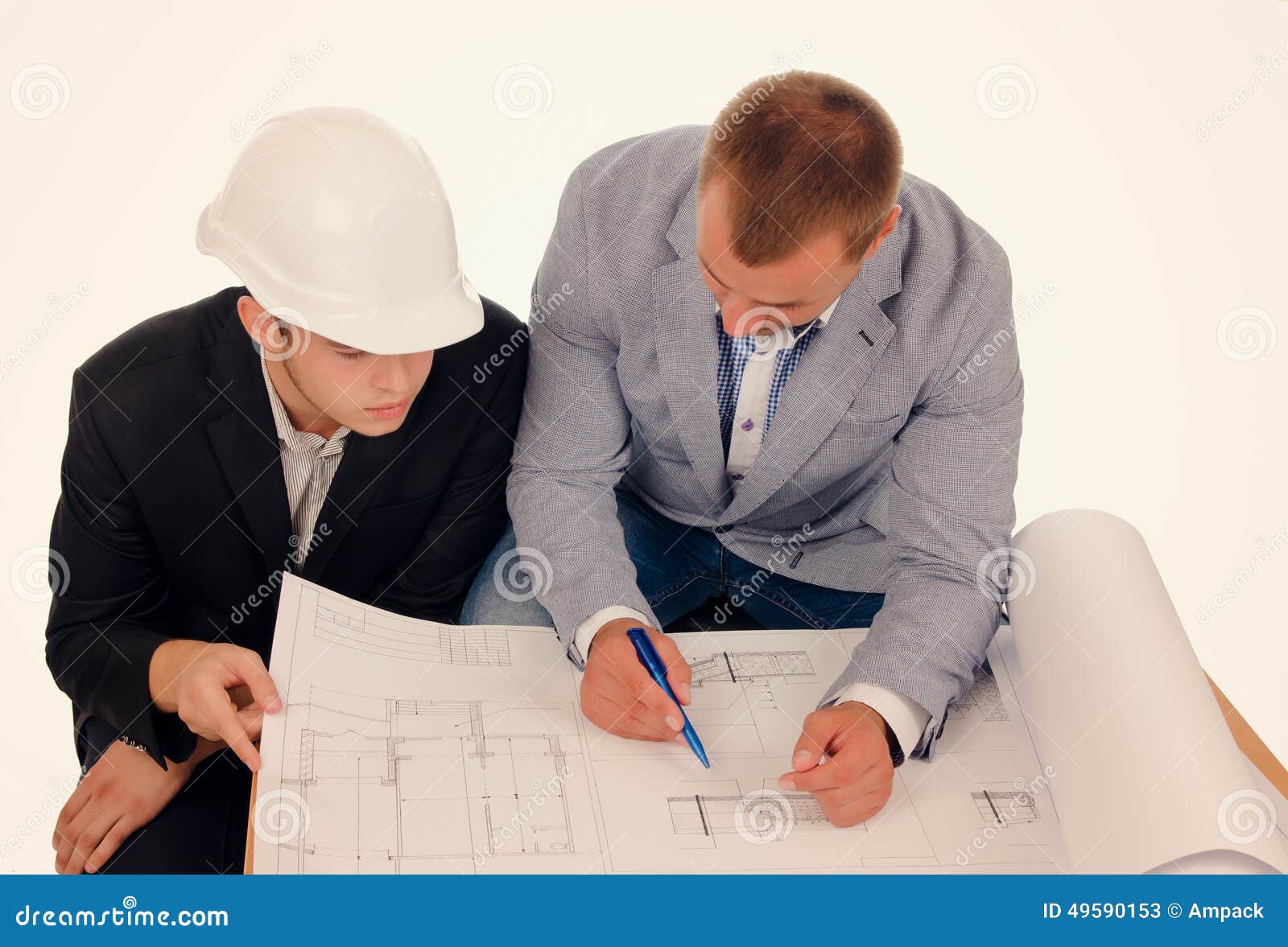 Male Engineers Discussing Design from Blueprint Stock Image - Image of ... Male Engineers Discussing Design from Blueprint Stock Image - Image of ...