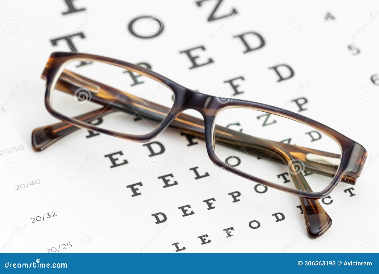Male Eyeglasses on Vision Test Chart Stock Image - Image of eyesight ...