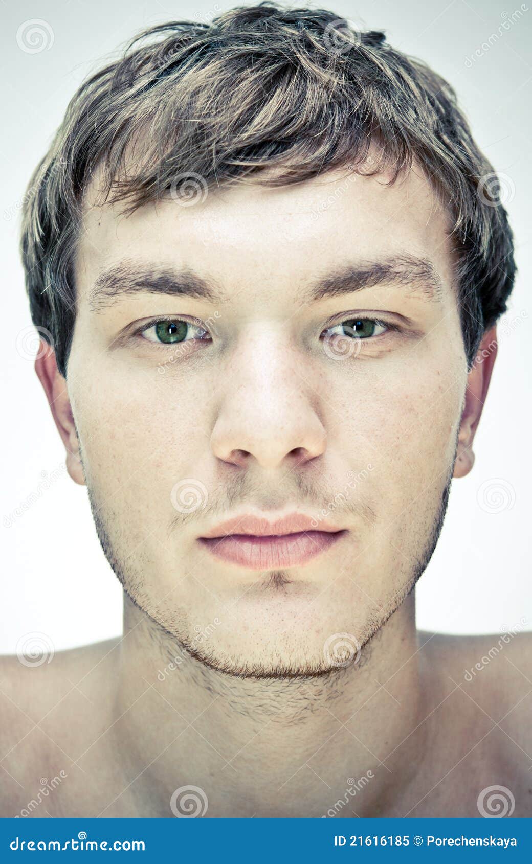 Male face stock image. Image of individuality, hair, handsome - 21616185