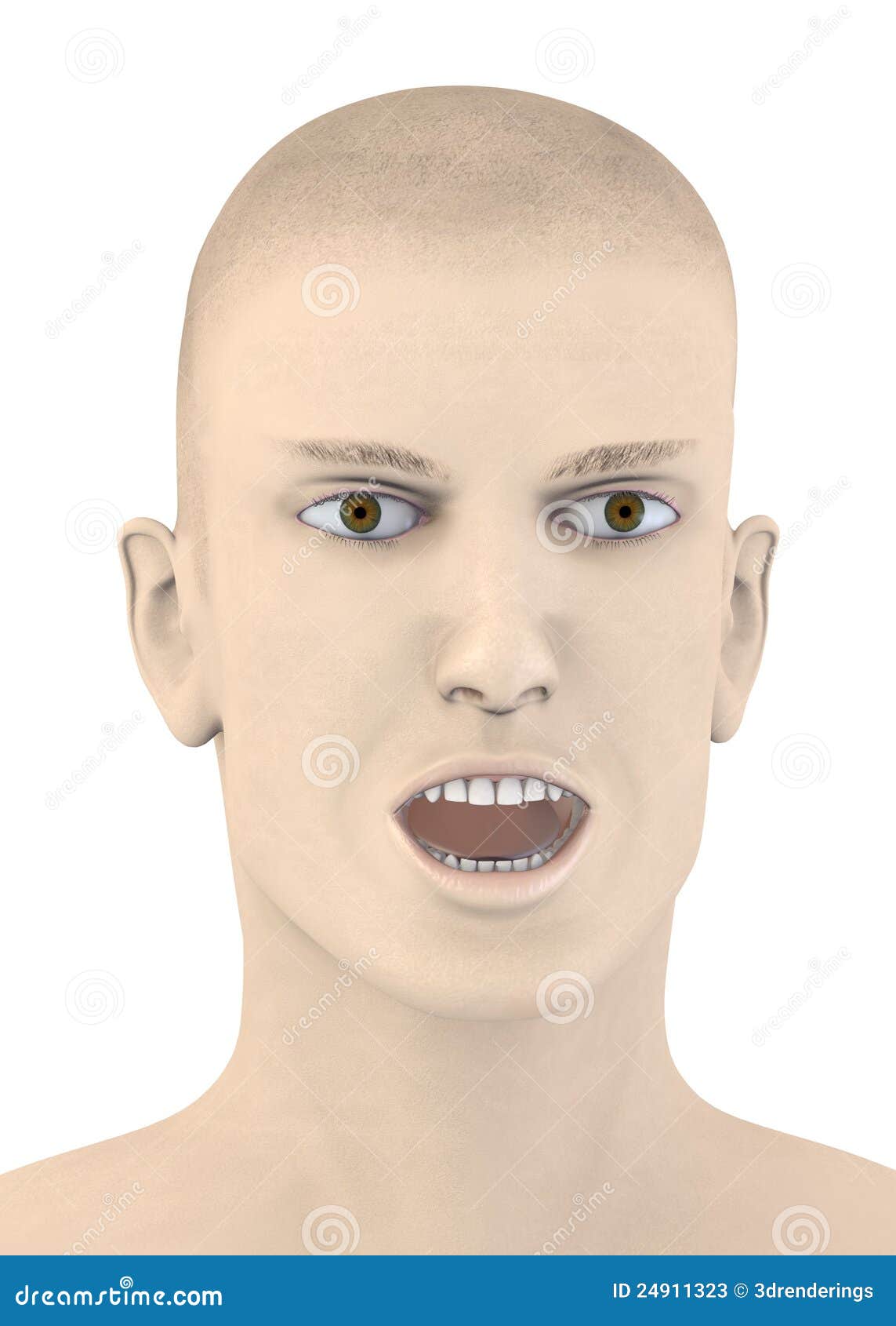 Male Face with Opened Mouse Stock Illustration - Illustration of ...