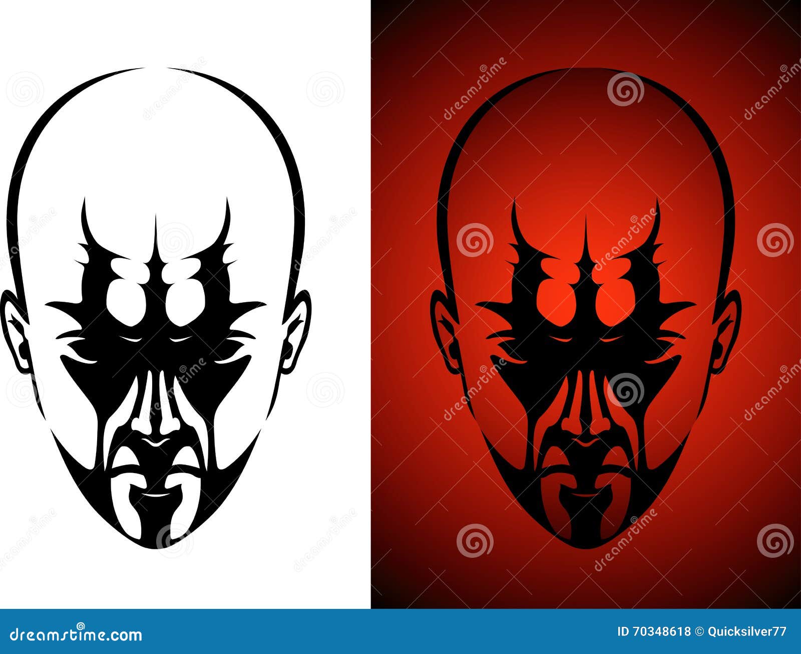 Male Face in Shadows stock vector. Illustration of male - 70348618