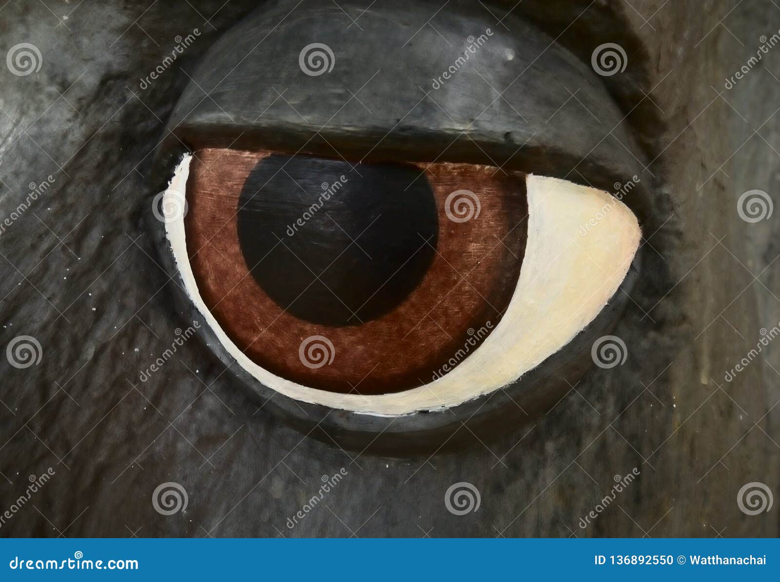 Male Face Statue Closeup of the Eye Stock Photo - Image of statue ...