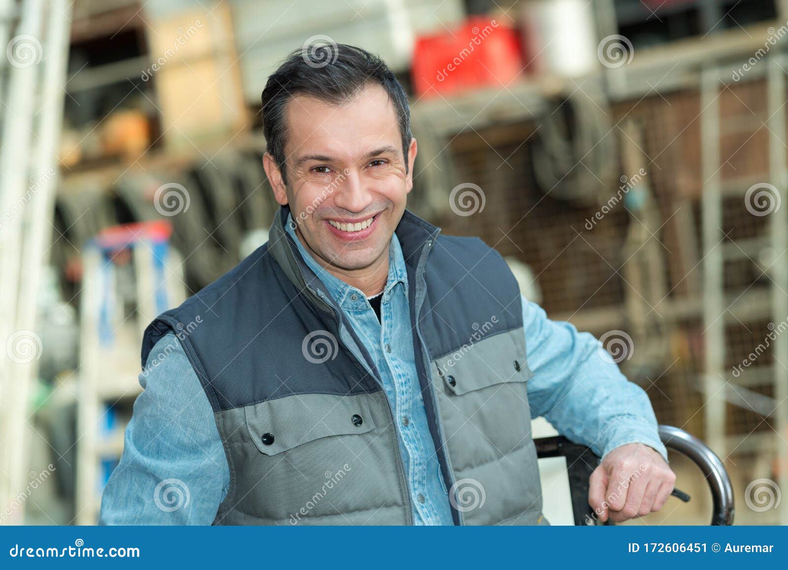Male Factory Worker Smiling Stock Image - Image of price, polymer ...