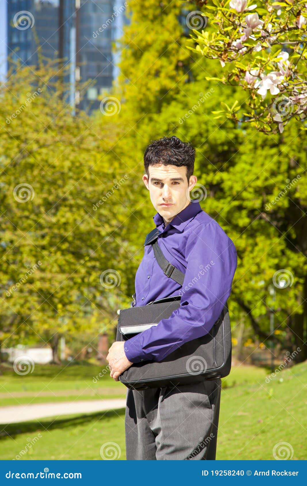Male Fashion Model with a Bag Stock Photo - Image of effect ...