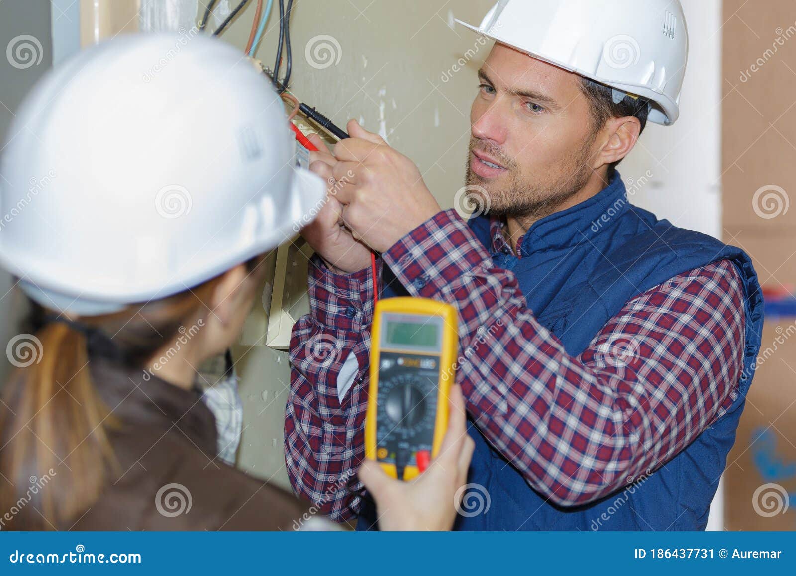 Testing Circuit With Digital Multimeter Royalty-Free Stock Photo ...