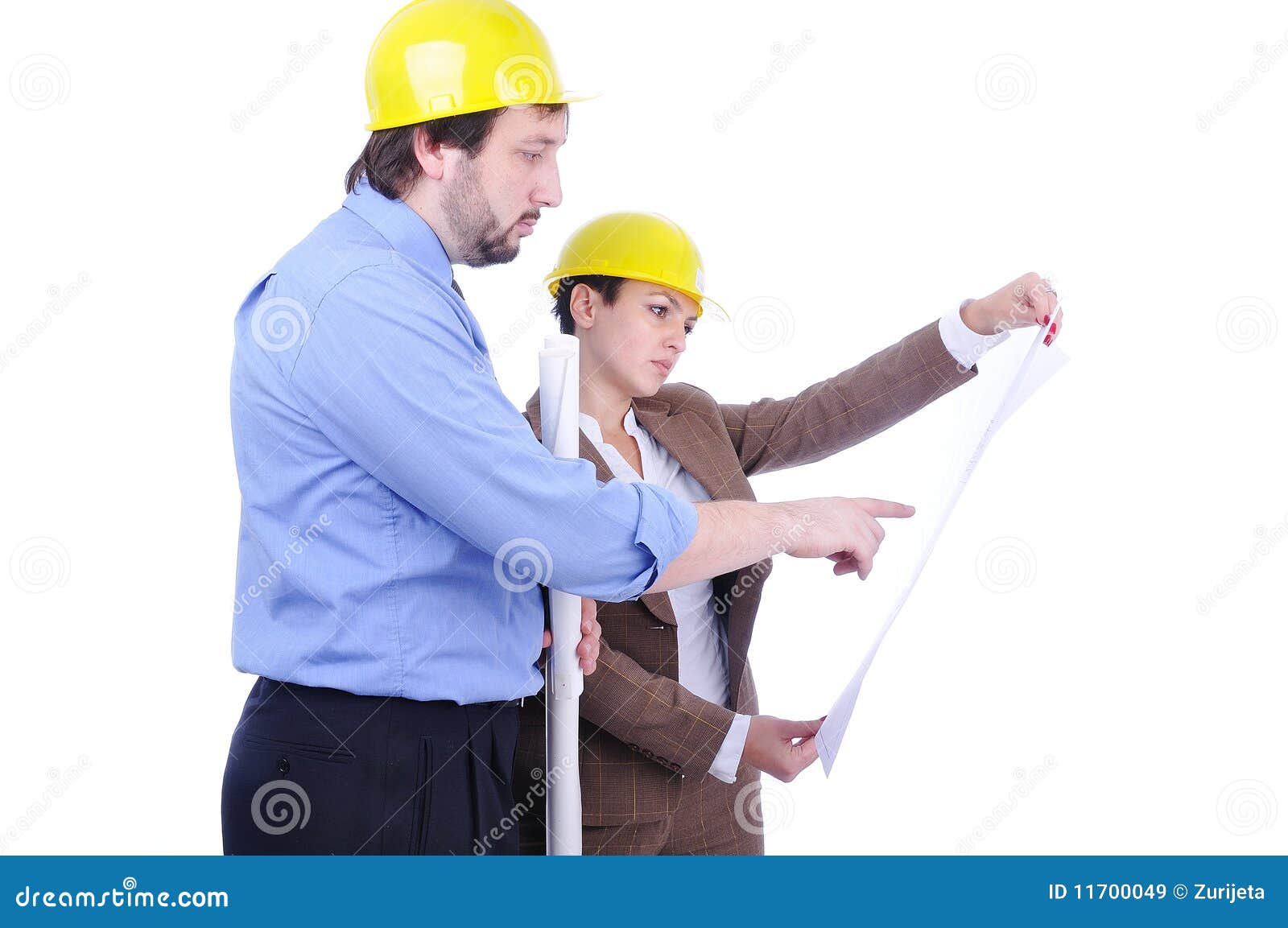 Male and female engineers stock image. Image of male - 11700049