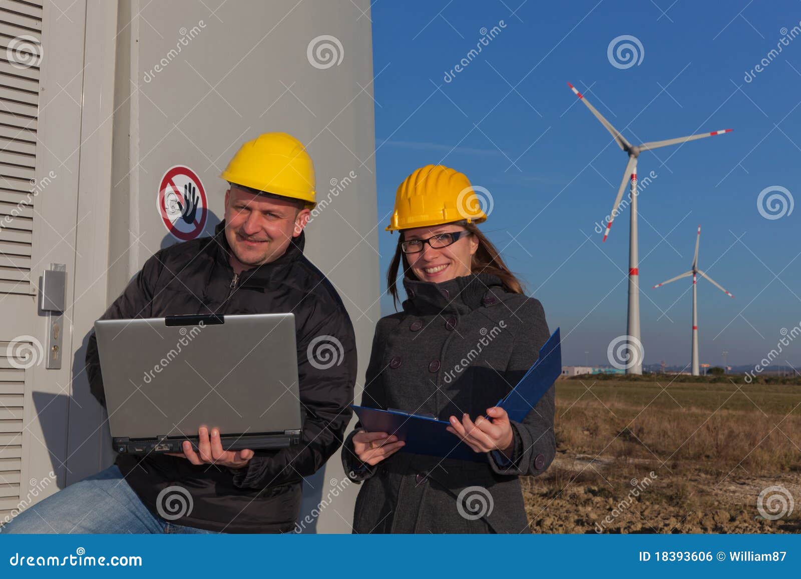 Male and Female Engineers stock photo. Image of computer - 18393606