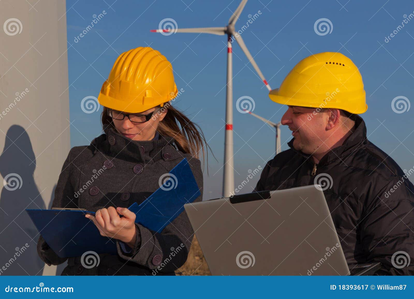 Male and Female Engineers stock image. Image of hardhat - 18393617