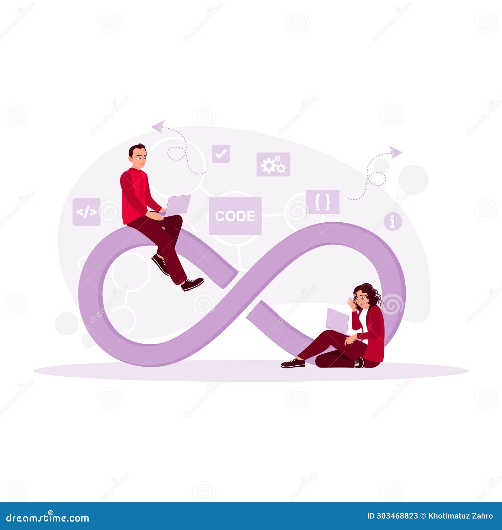 Agile Vs Devops Methodology Diagram Chart Infographic Presentation Vector Template For Business