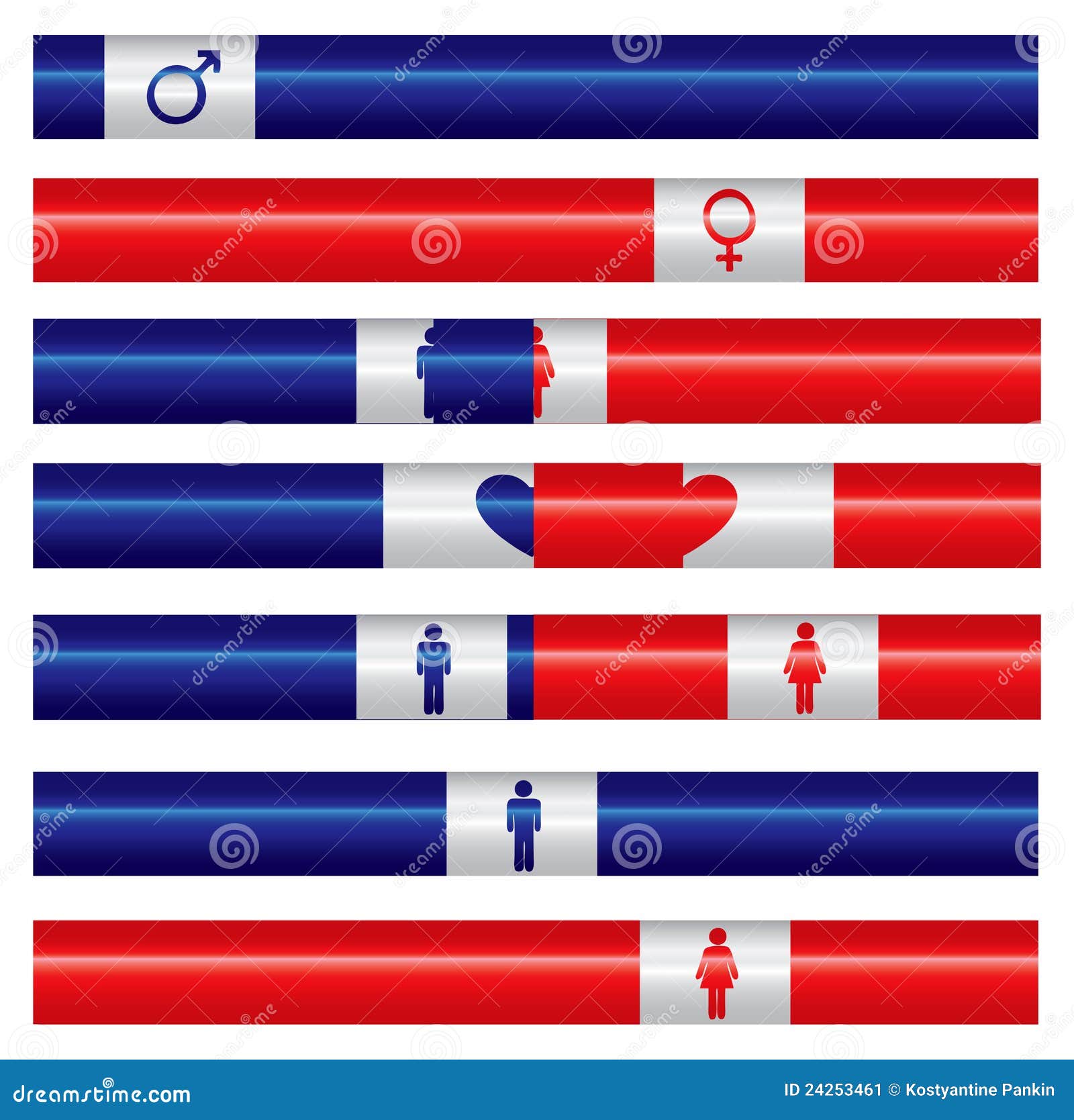 Male and female indicators stock vector. Illustration of slide - 24253461