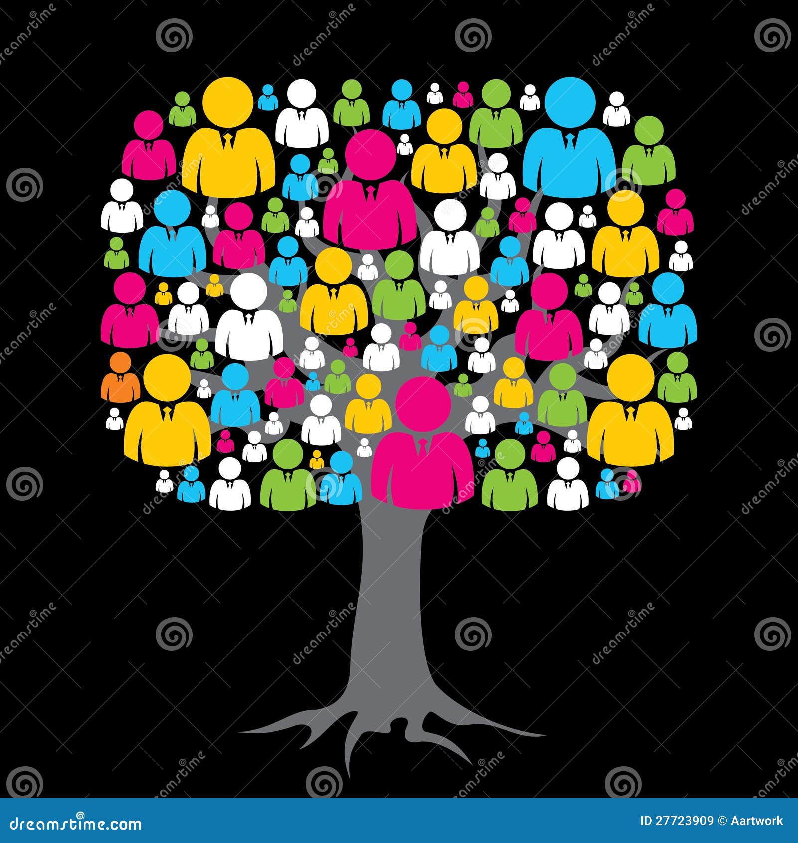 Male and Female Message Tree Stock Vector - Illustration of people ...