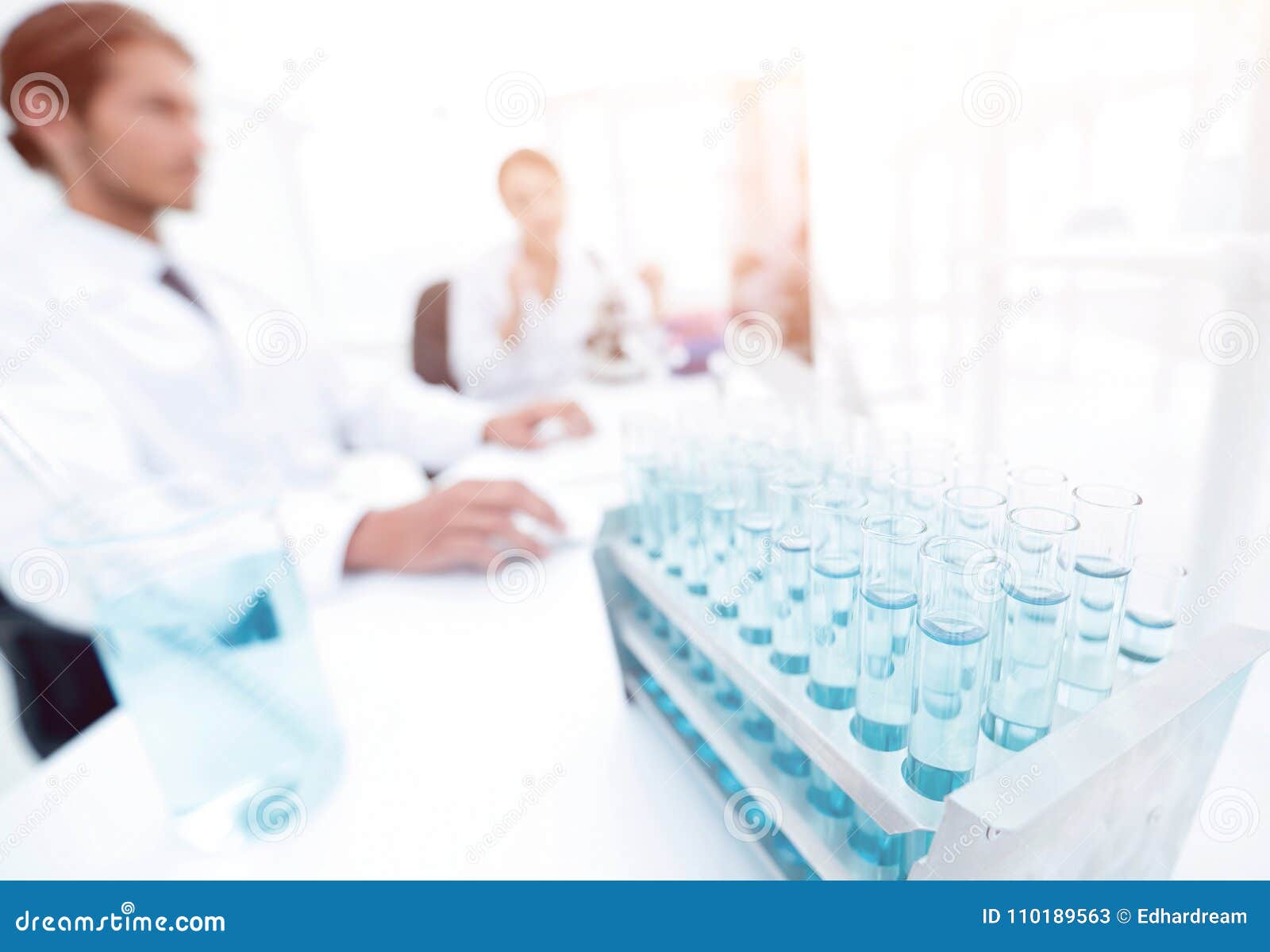 Side View of Scientists Working in Laboratory Stock Image - Image of ...
