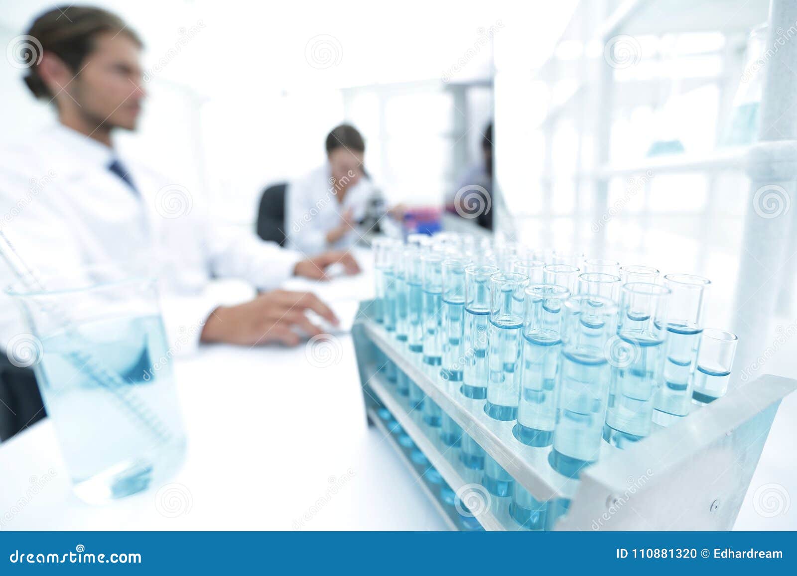 Side View of Scientists Working in Laboratory Stock Photo - Image of ...