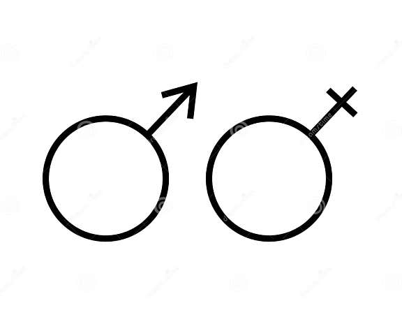 Male And Female Sex Gender Black Pictogram Icons Stock Vector