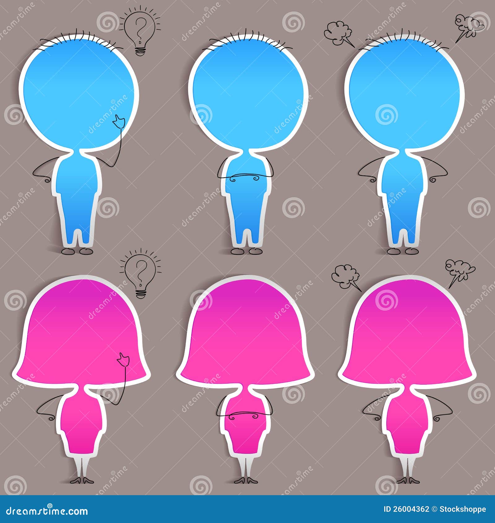 Male Female Sticker stock vector. Illustration of child - 26004362