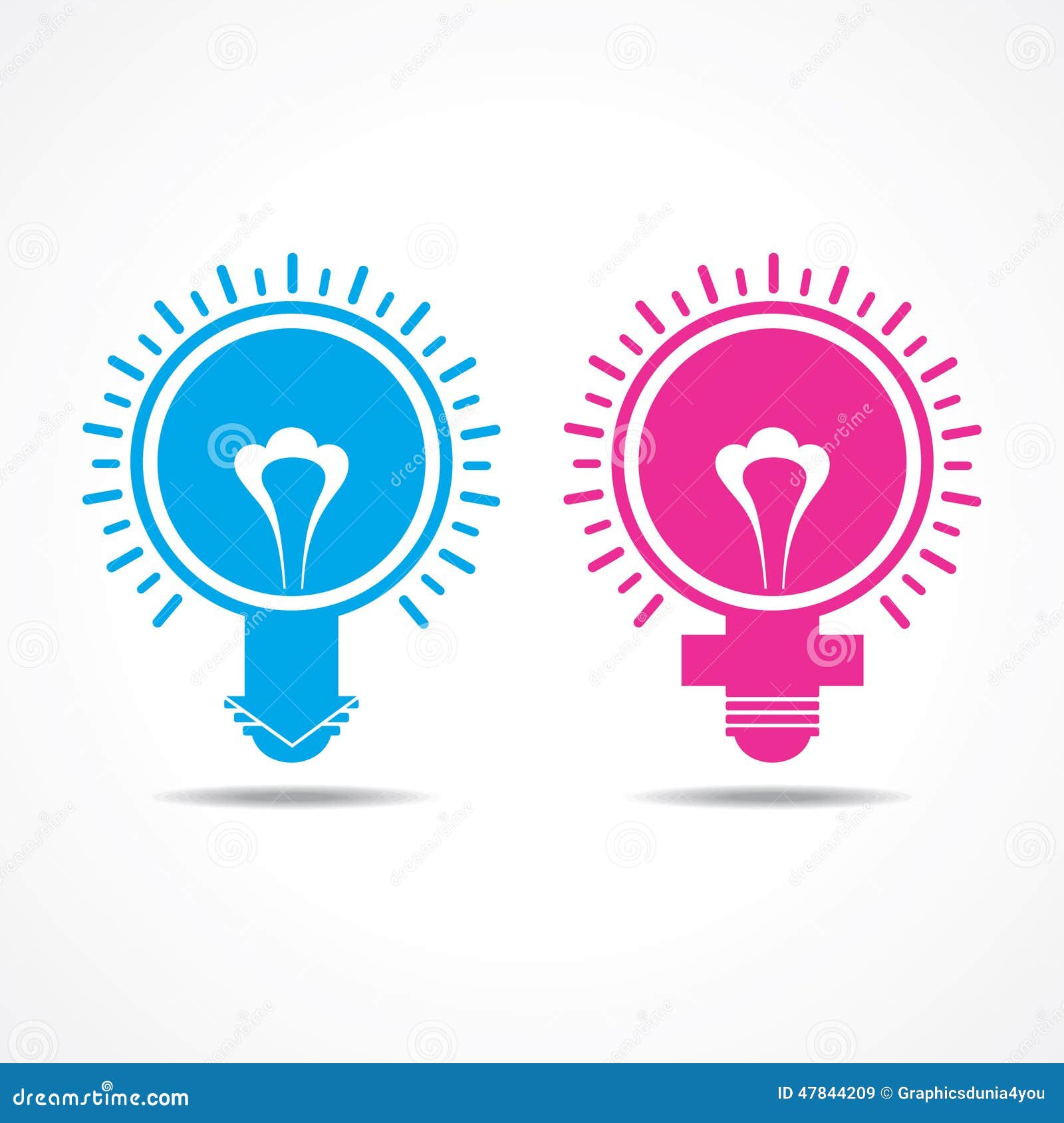 Male Female Symbol Make Light Bulb Stock Vector - Illustration of ...