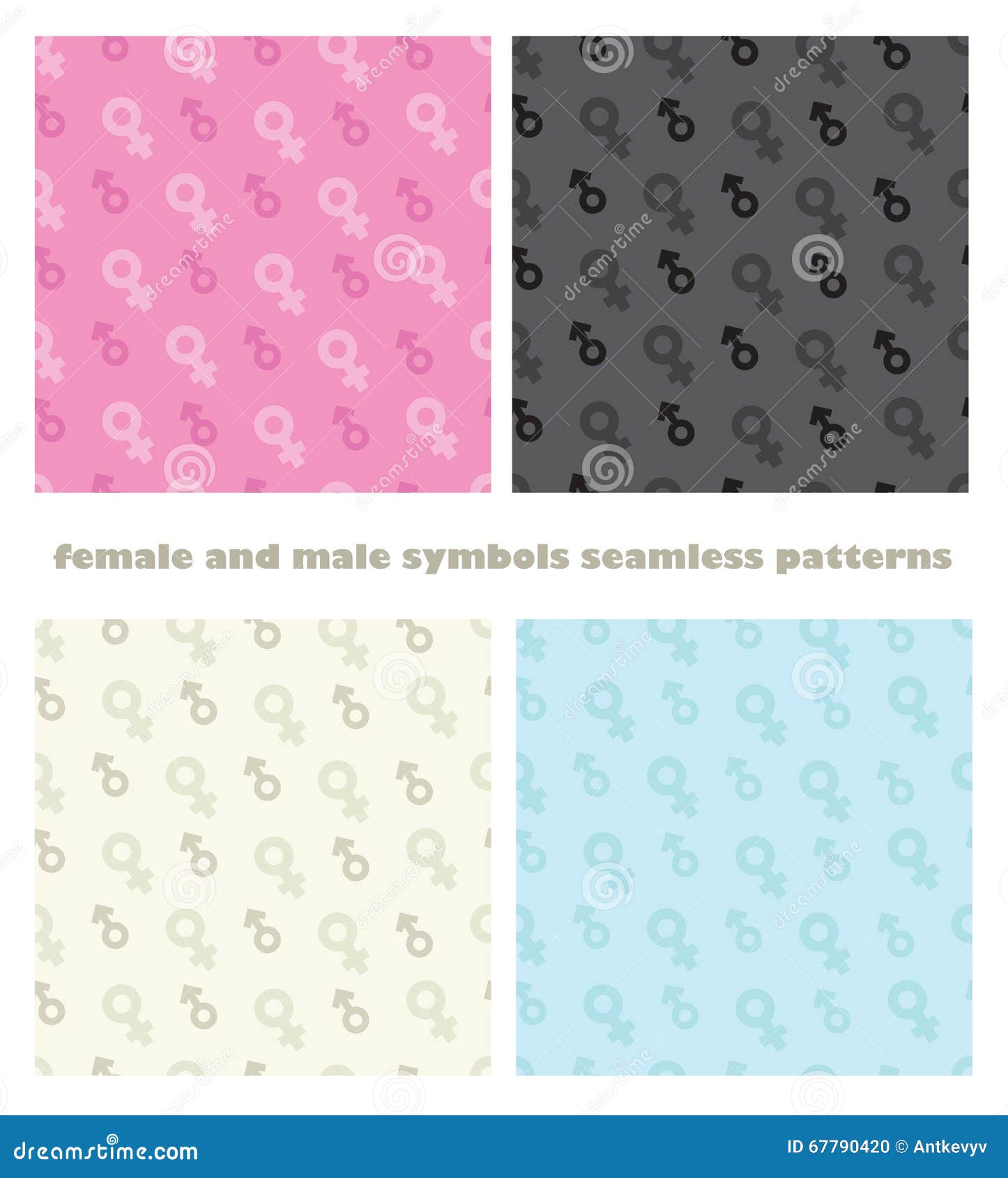Male Female Symbol Seamless Pattern Stock Vector - Illustration of love ...