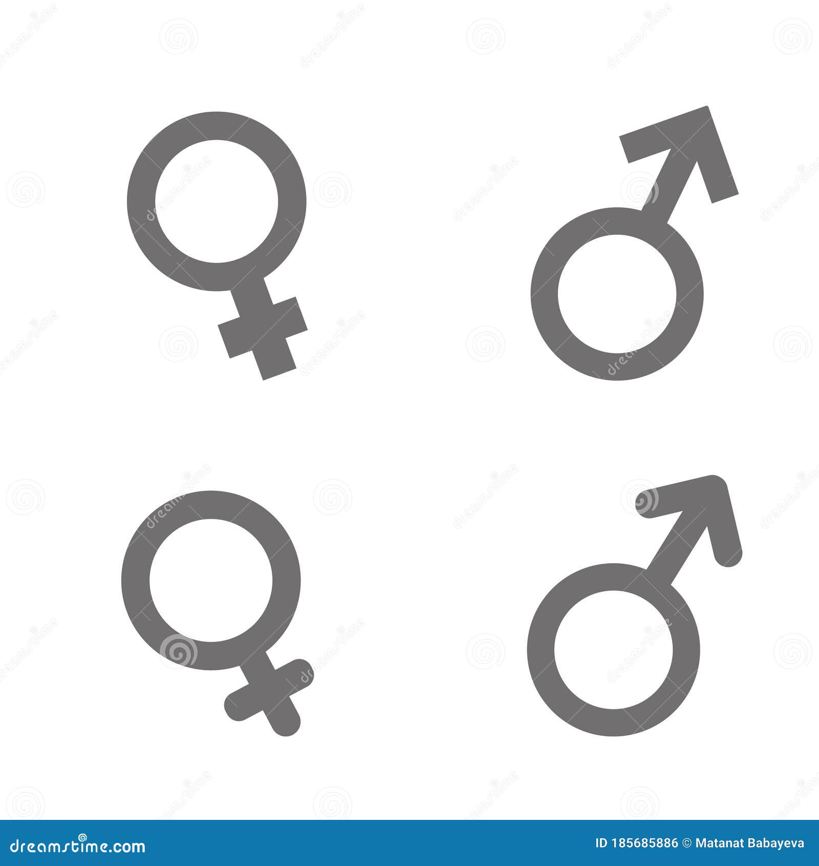 Male and Female Symbol Set . Vector Illustration Stock Illustration ...