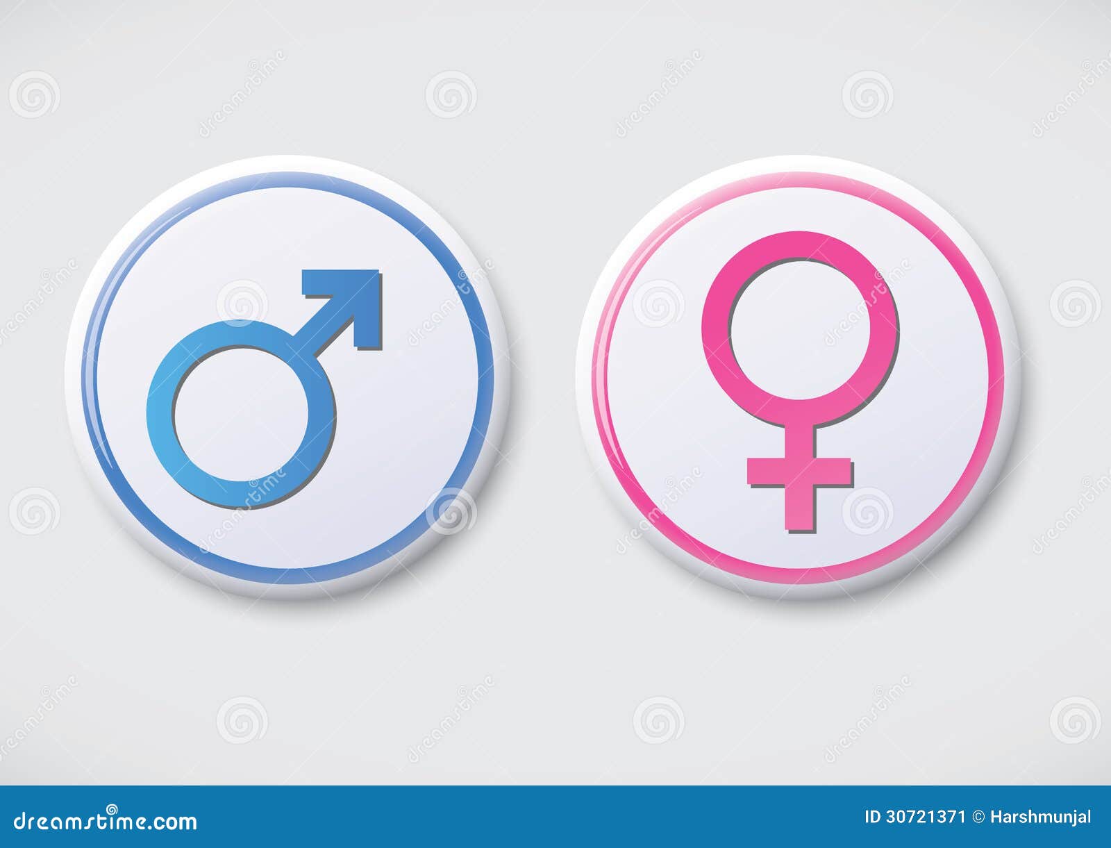 Male Female Symbol - Vector Button Badge Stock Illustration ...