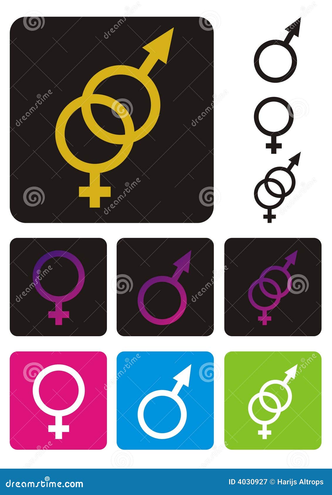 Male and female symbols stock vector. Illustration of ring - 4030927
