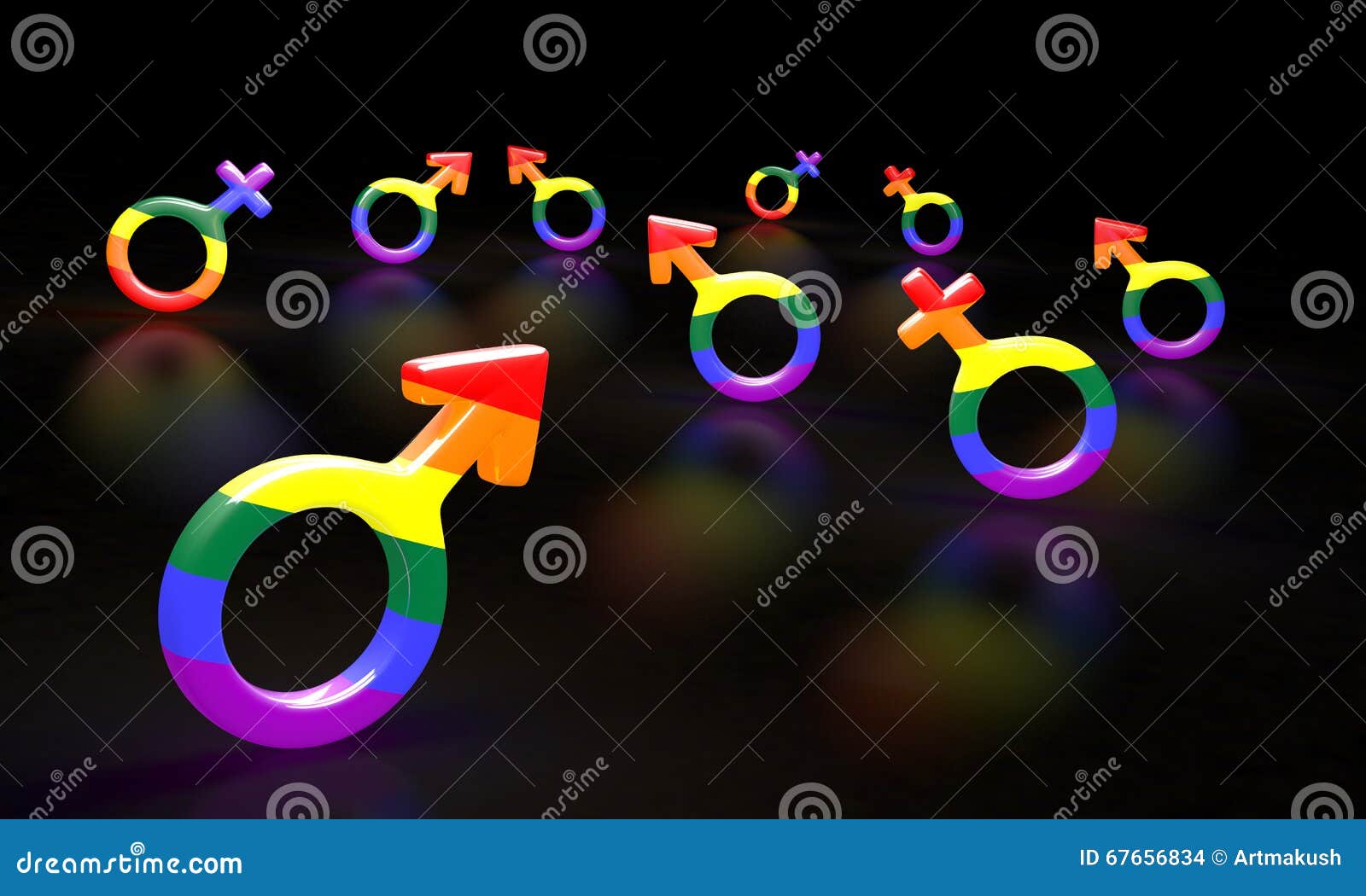Male and Female Symbols Combination Stock Illustration - Illustration ...