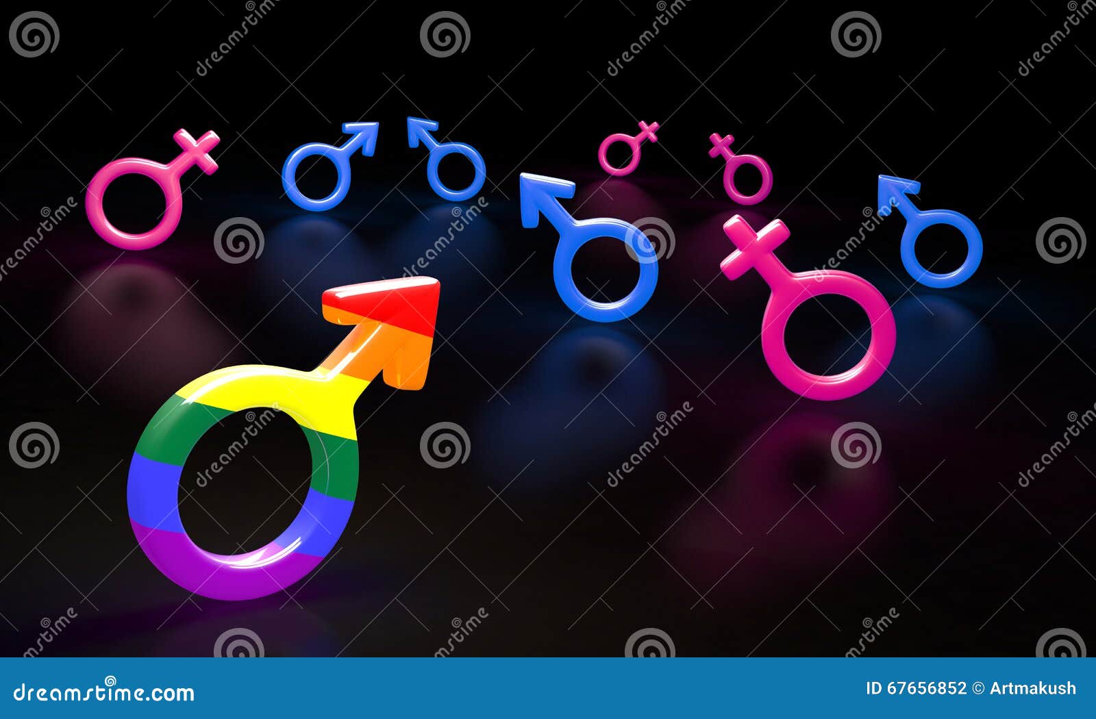 Male and Female Symbols Combination Stock Illustration - Illustration ...