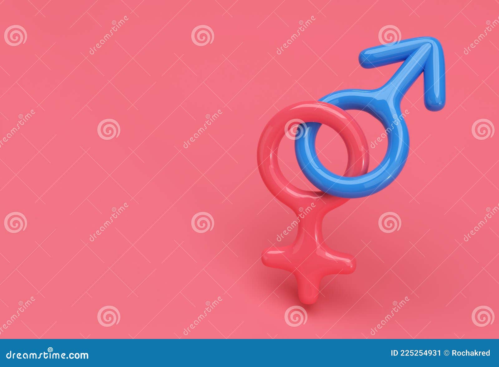 Male and Female Symbols Combination 3D Rendering Design Stock ...